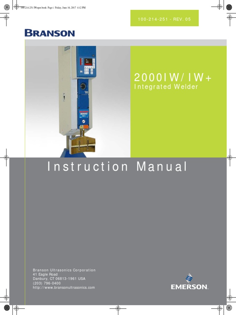Branson 2000 Series | PDF | Power Supply | Noise