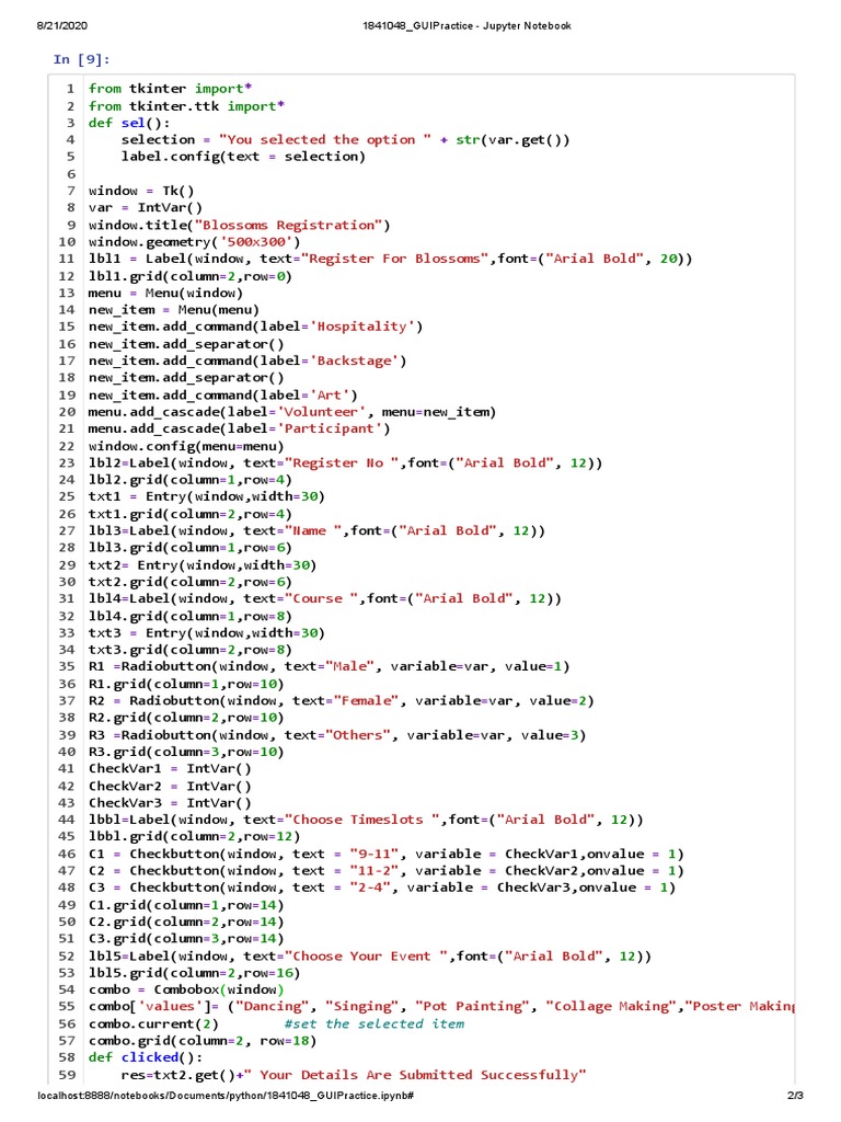 GUI Practice Widgets | PDF | Computer Science | Human–Computer Interaction