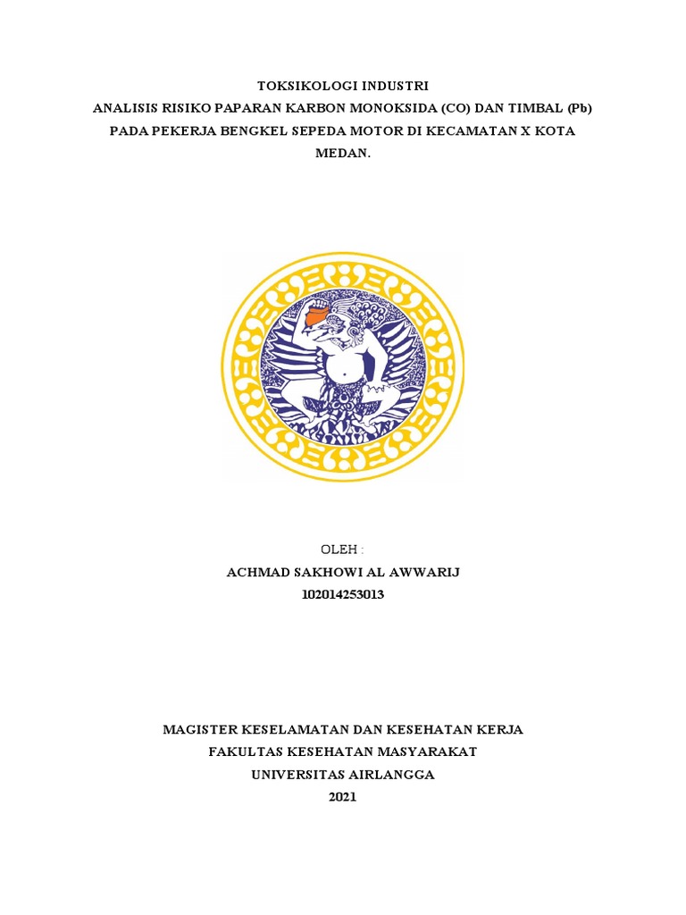 ANALISIS RISIKO PAPARAN KARBON MONOKSIDA (CO) DAN TIMBAL (PB) PADA ...