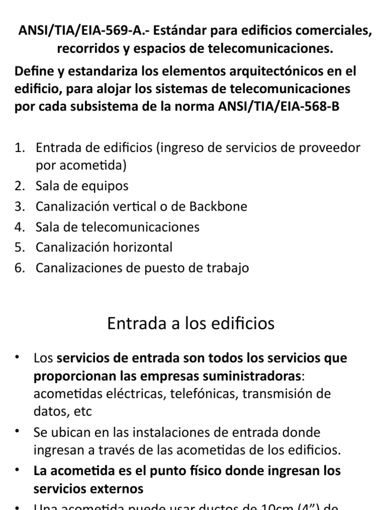 ANSI/TIA/EIA-569-A.-Estándar para Edificios Comerciales, Recorridos y Espacios de ...