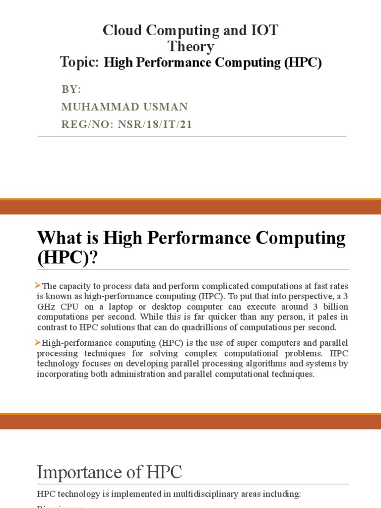 High Performance Computing (HPC) | PDF | Supercomputer | Computer Cluster