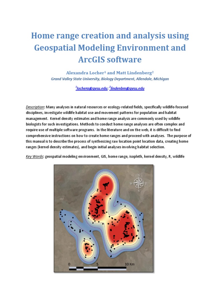 Home range creation and analysis using GME and ArcGIS | PDF | Contour ...