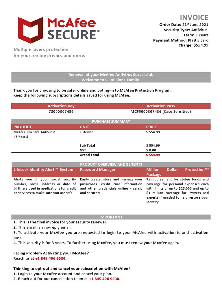 Invoice: Multiple Layers Protection For Your, Online Privacy and More ...
