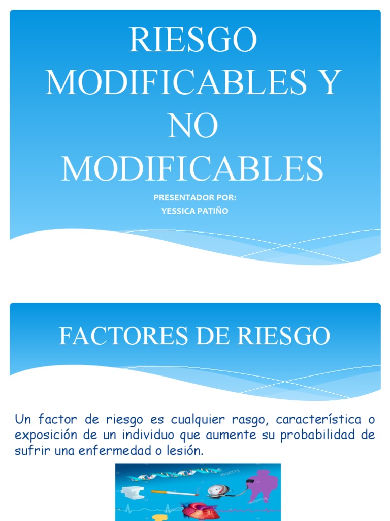 Factores de Riesgo Modificables y No Modificables | PDF | Nicotina ...