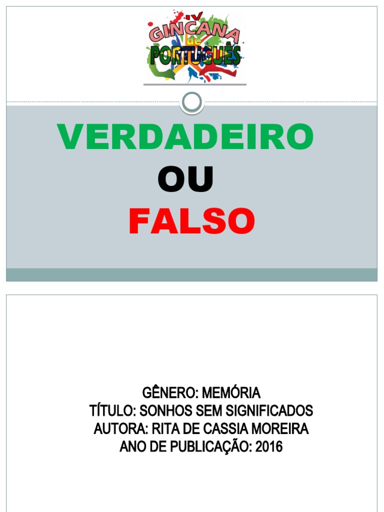 3 - Dinâmica - Verdadeiro Ou Falso | PDF