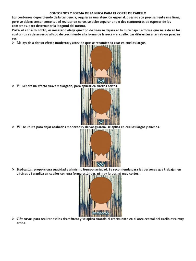 Contornos y Forma de La Nuca para El Corte de Cabello | PDF | Barba | Pelo