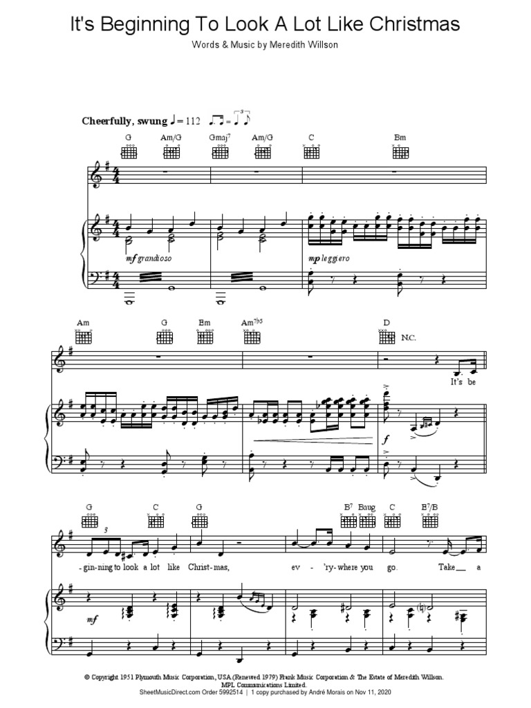 Its Beginning To Look A Lot Like Christmas | PDF | Entertainment (General)