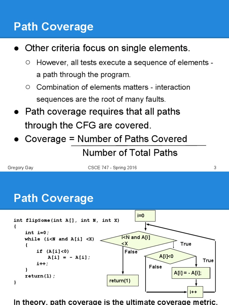 Path Coverage | Download Free PDF | Control Flow | Computer Programming