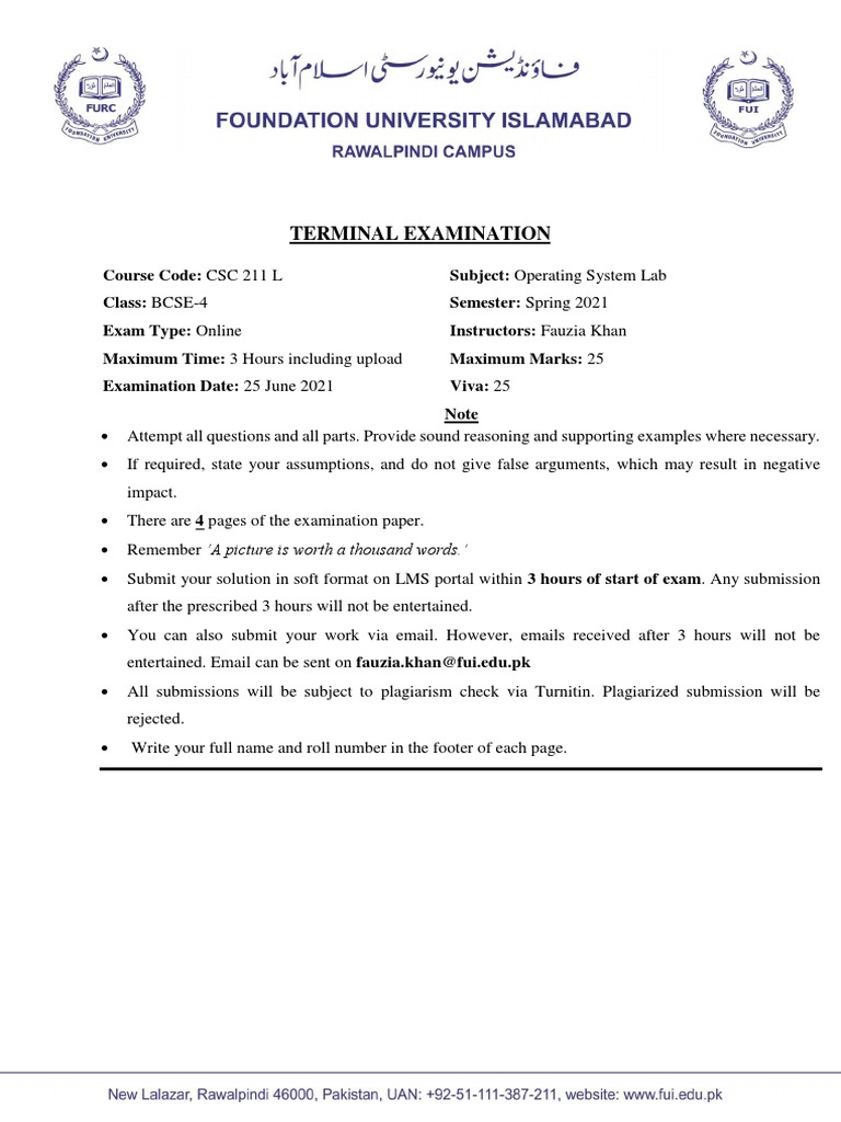 Os Lab - Terminal Exam - Spring 2021 | PDF | Shell (Computing) | Numbers