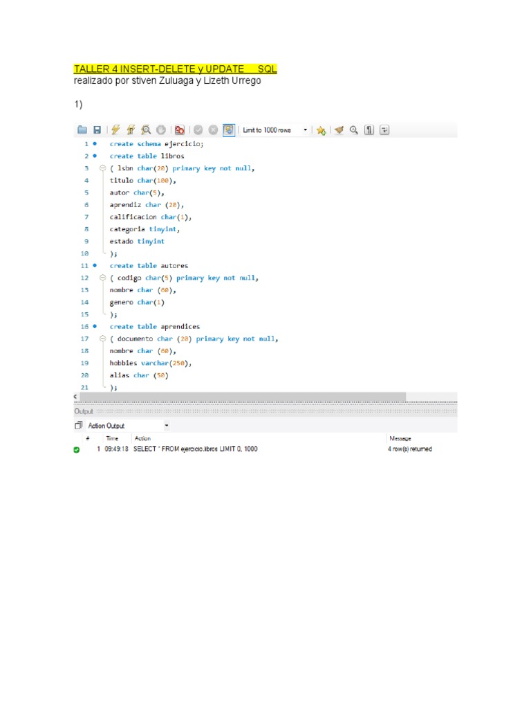 SQL: Insert, Delete y Update | PDF