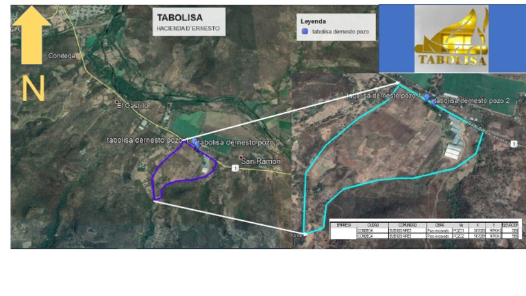 Mapa Condega Tabolisa | PDF