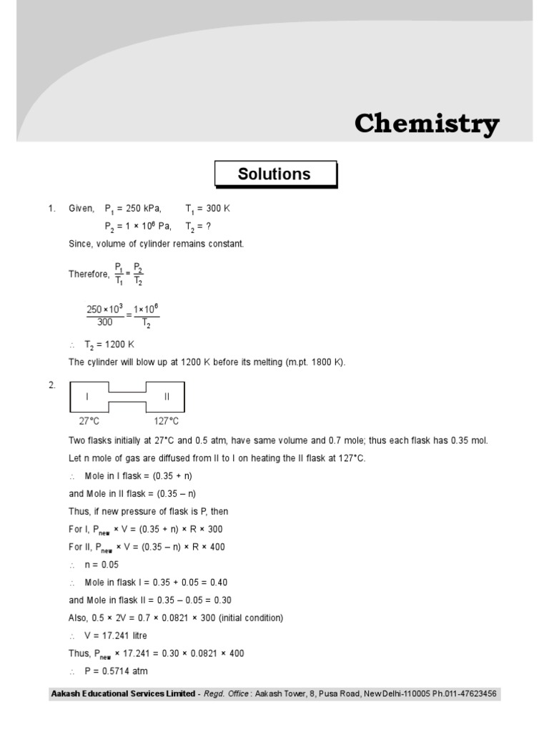Book Crunch-1 - Solution (Chem) | PDF | Electronvolt | Mole (Unit)