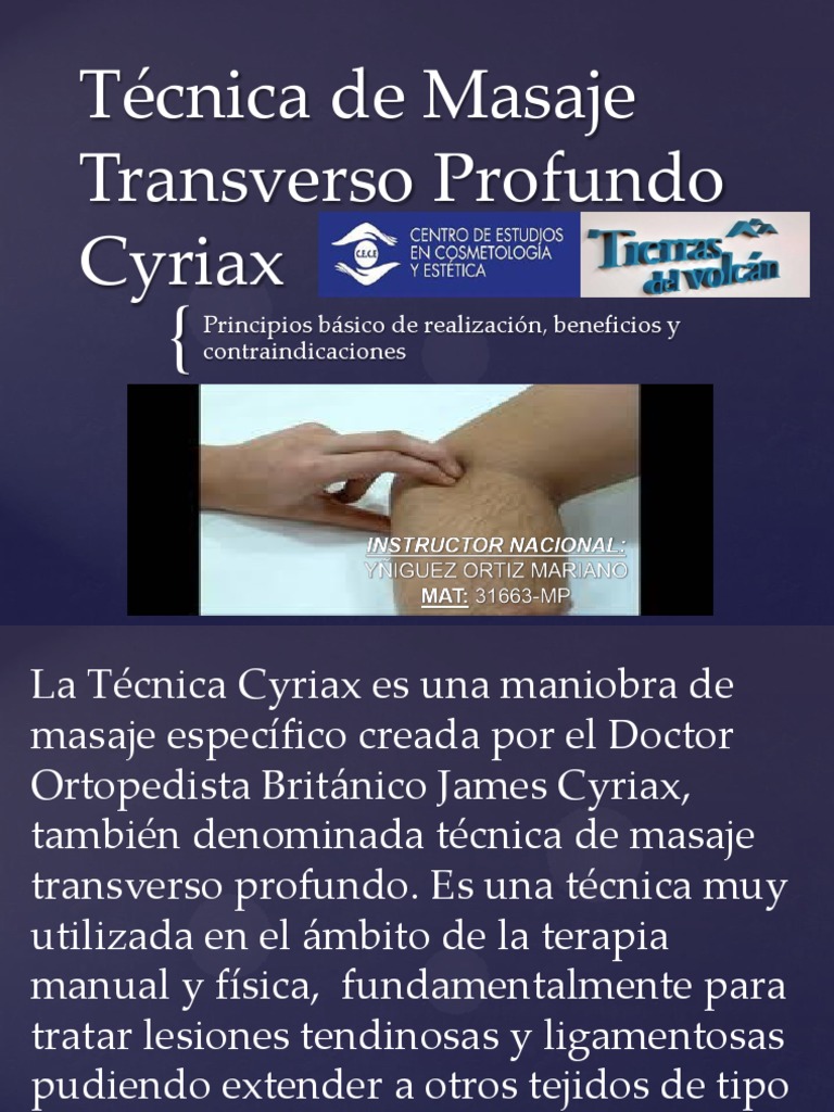 Técnica de Cyriax | PDF | Masaje | Curación