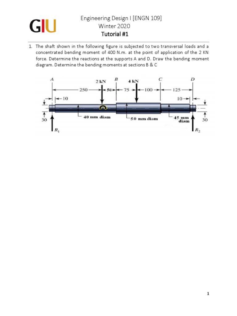 Engineering Design I (ENGN 109) Winter 2020 Tutorial #1 | PDF