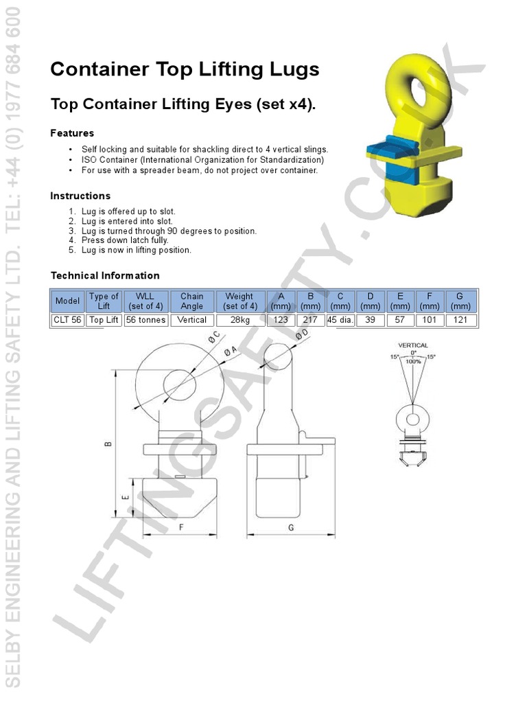Top Lifting Lugs CLT | PDF