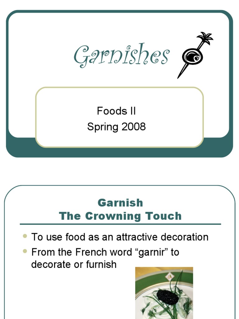 Essential Garnishing Techniques Guide | PDF | Garnish (Food) | Lemon