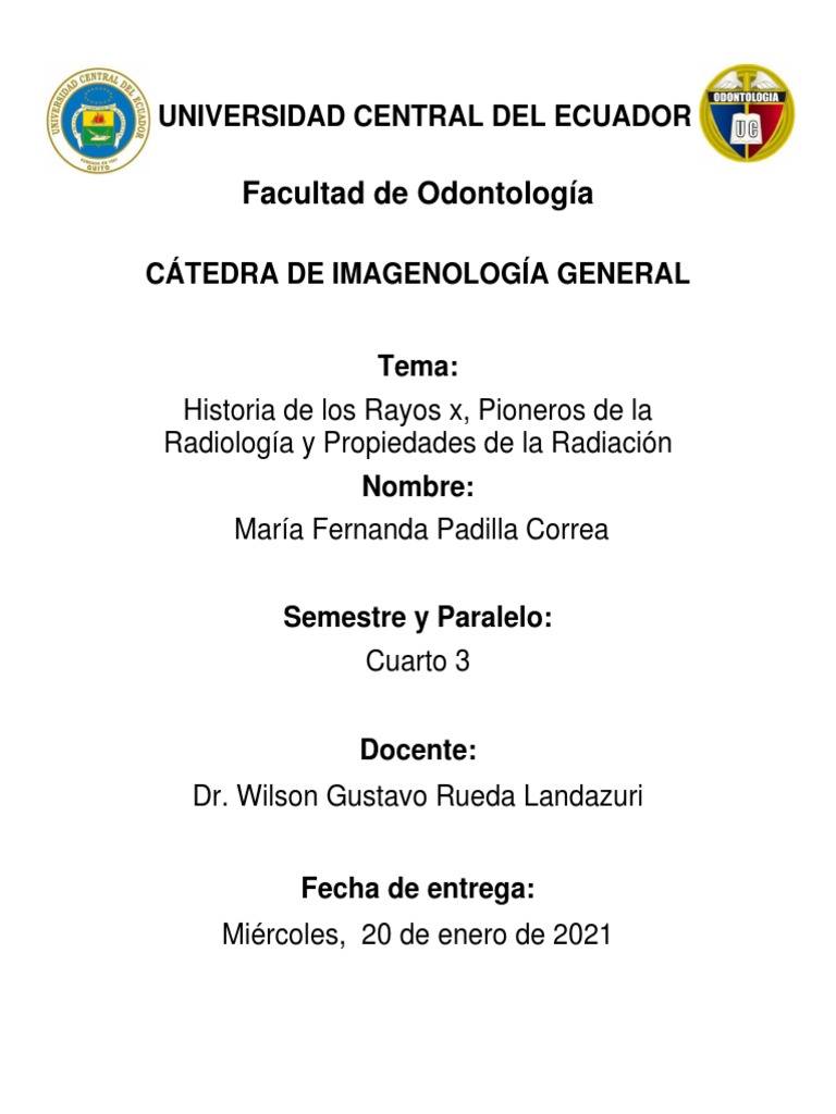 Historia de los Rayos X y Radiología | PDF | Rayo X | Ligero