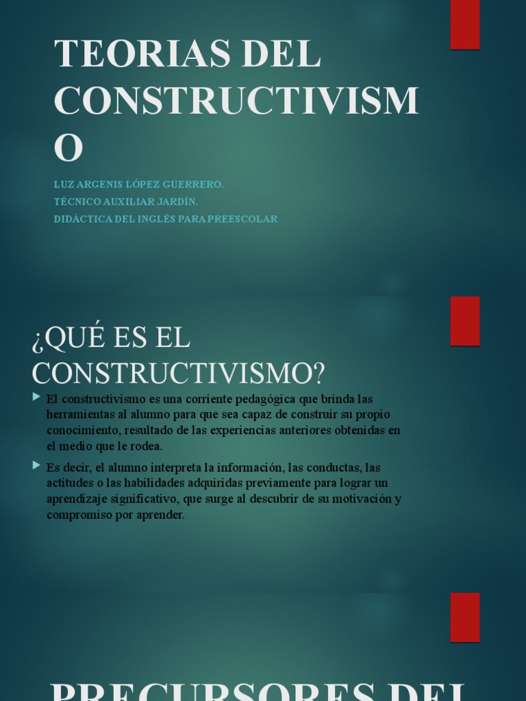 Teorias Del Constructivismo | Télécharger gratuitement PDF | Constructivismo (filosofía de la ...