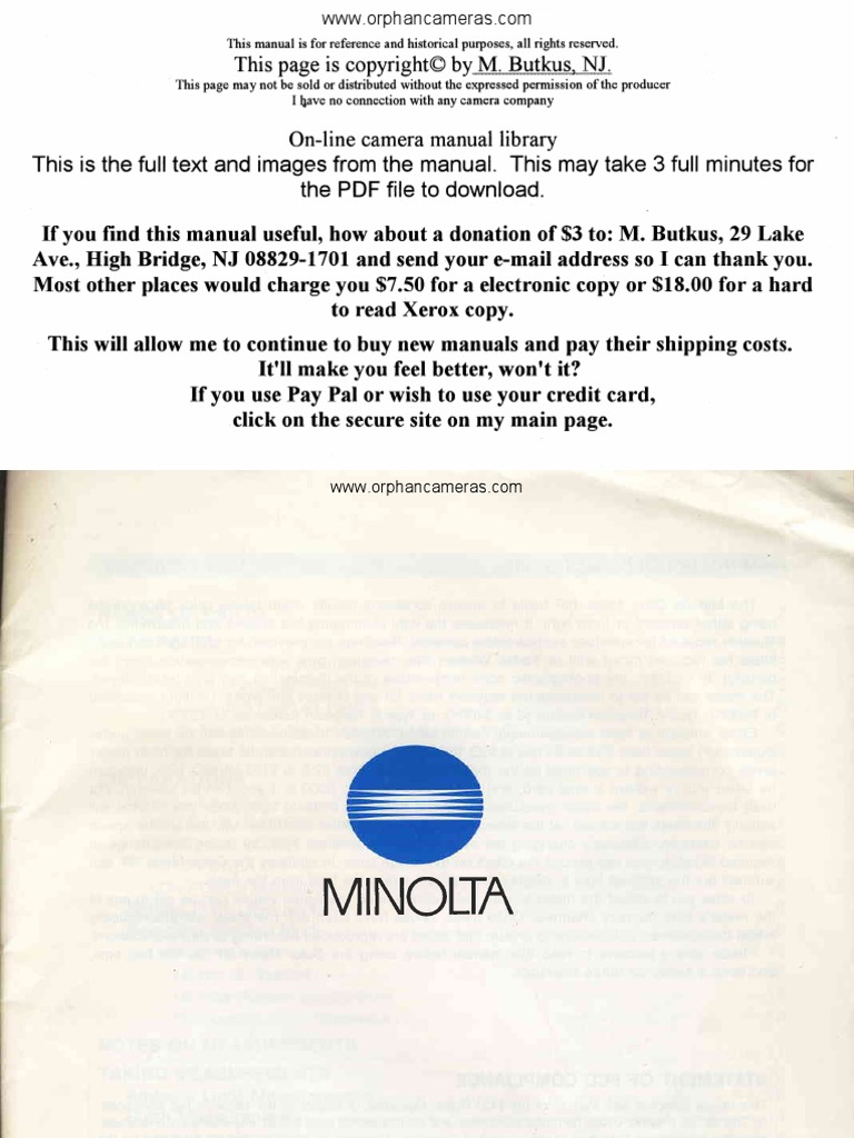 Minolta Color Meter III F Manual | PDF | Flash (Photography) | Atomic