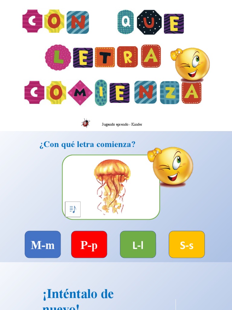 Sonido Inicial Consonántico M-P-L-S | PDF