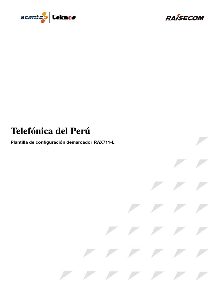 Configuración del Demarcador RAX711-L | PDF | Telecomunicaciones | Red ...