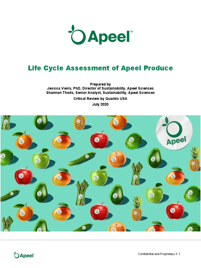 Life Cycle Assessment of Apeel Produce | PDF | Life Cycle Assessment | Shelf Life