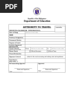 Travel Authorization Form | PDF