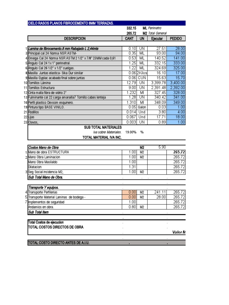 Apu Arq Jorge Superboard 8MM | PDF | Industrias | Ingeniería de Edificación