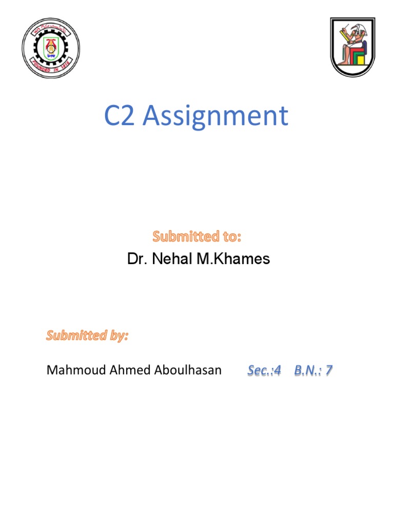 C2 - Sec. 4 - B.N. 7 - Mahmoud Ahmed Aboulhasan | PDF | Technology ...