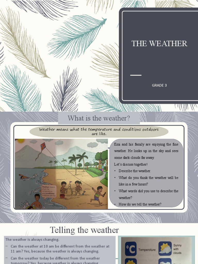 The Weather: Grade 3 | PDF | Cloud | Rain