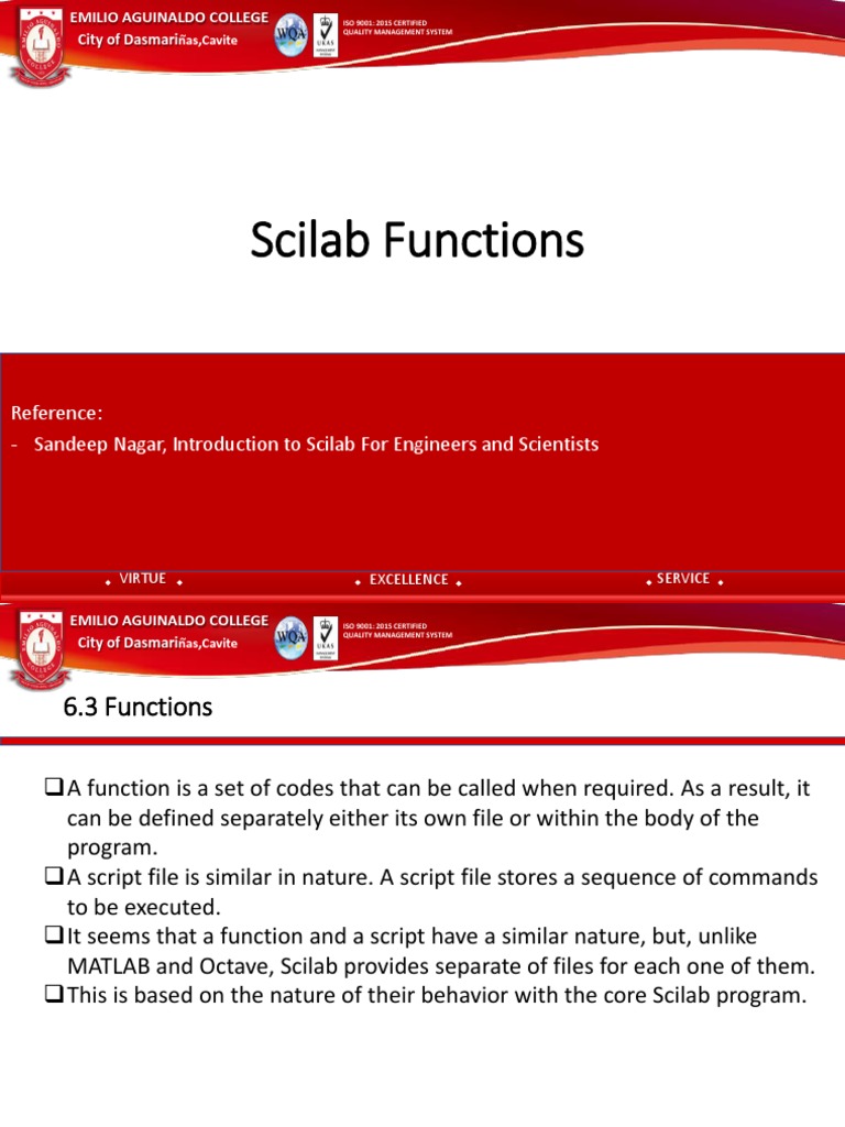 14-Scilab Functions | PDF | Subroutine | Quality Management