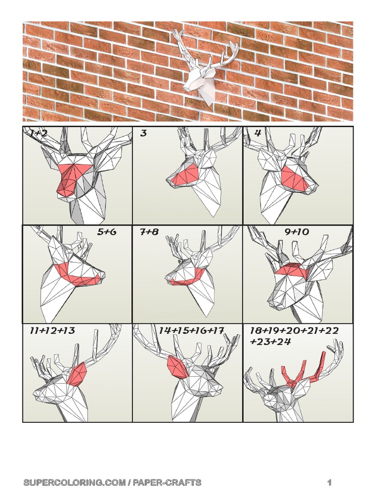 Head Deer 2 Paper Crafts | PDF