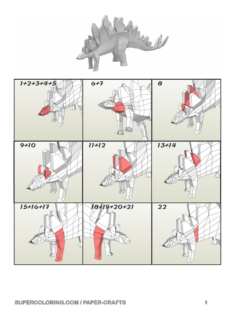 Stegosaurus Paper Crafts | PDF