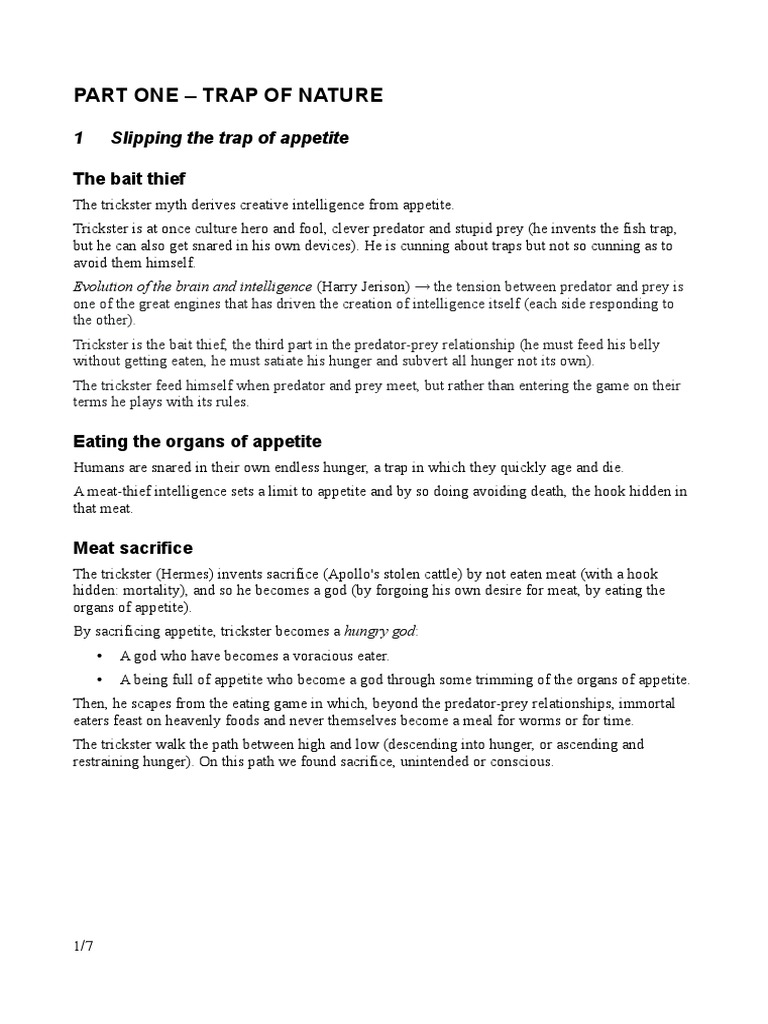 Trickster Makes This World (Lewis Hyde) | PDF | Trickster | Predation