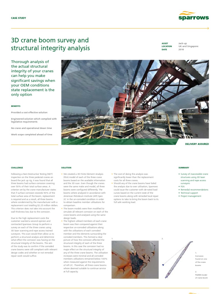 3D Crane Boom Survey and Structural Integrity Analysis | PDF ...