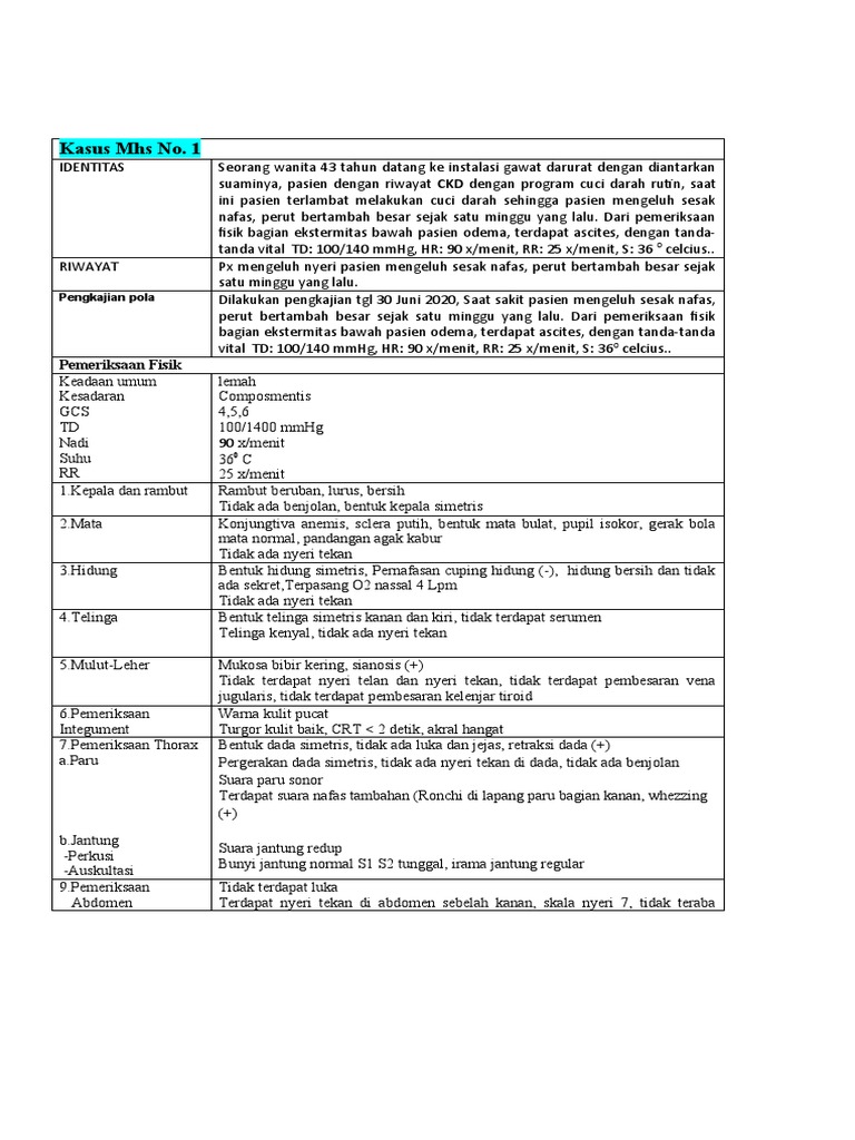 TRIGGER CASE BU LINDA - PK III - KASUS MHS No. 1doc | PDF