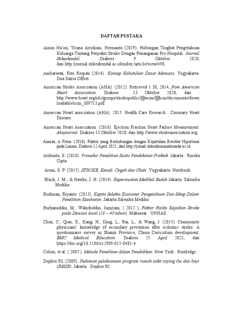 Daftar Pustaka 2020 | PDF | Pengembangan Diri | Kesehatan Holistik