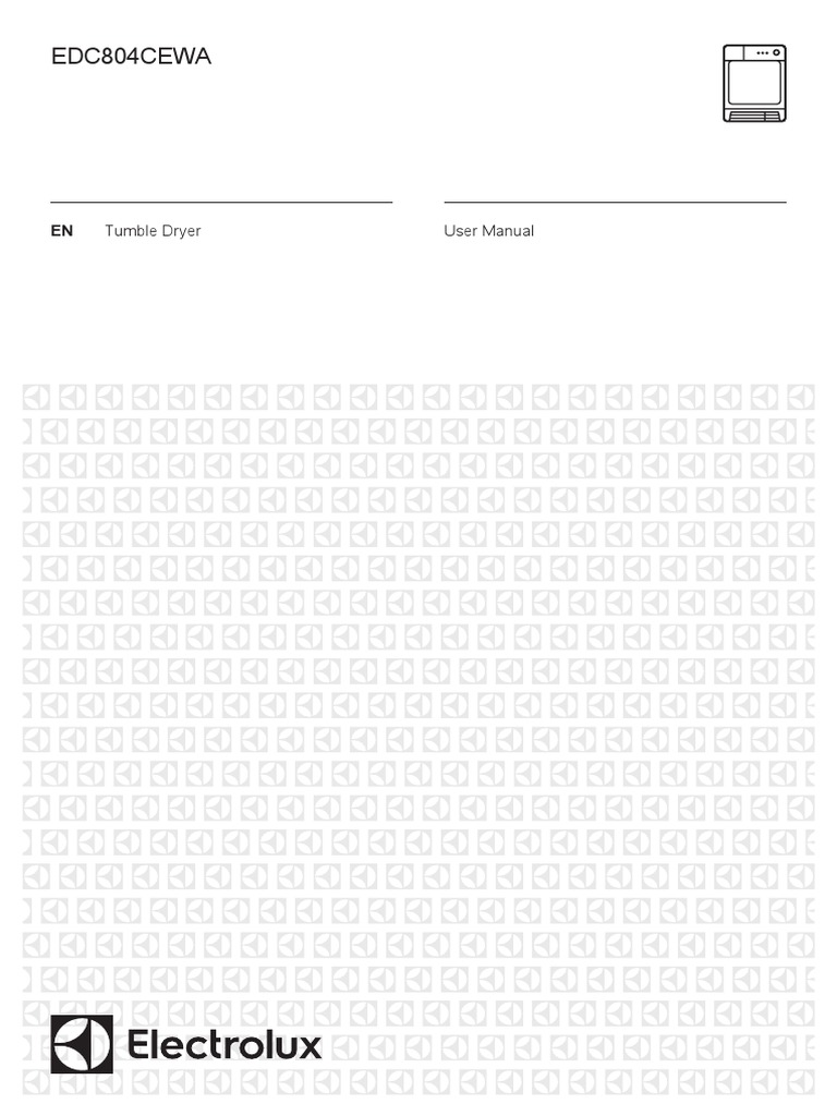 Edc804Cewa: Tumble Dryer User Manual | PDF | Clothes Dryer | Ac Power ...