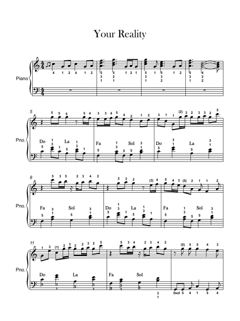 Your Reality - Partitura Completa | PDF