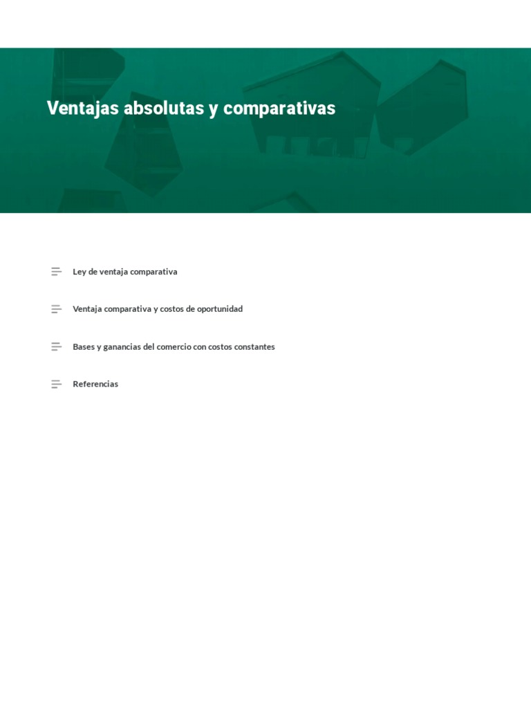 Ventajas Absolutas Y Comparativas Pdf Ventaja Comparativa Costo 8585