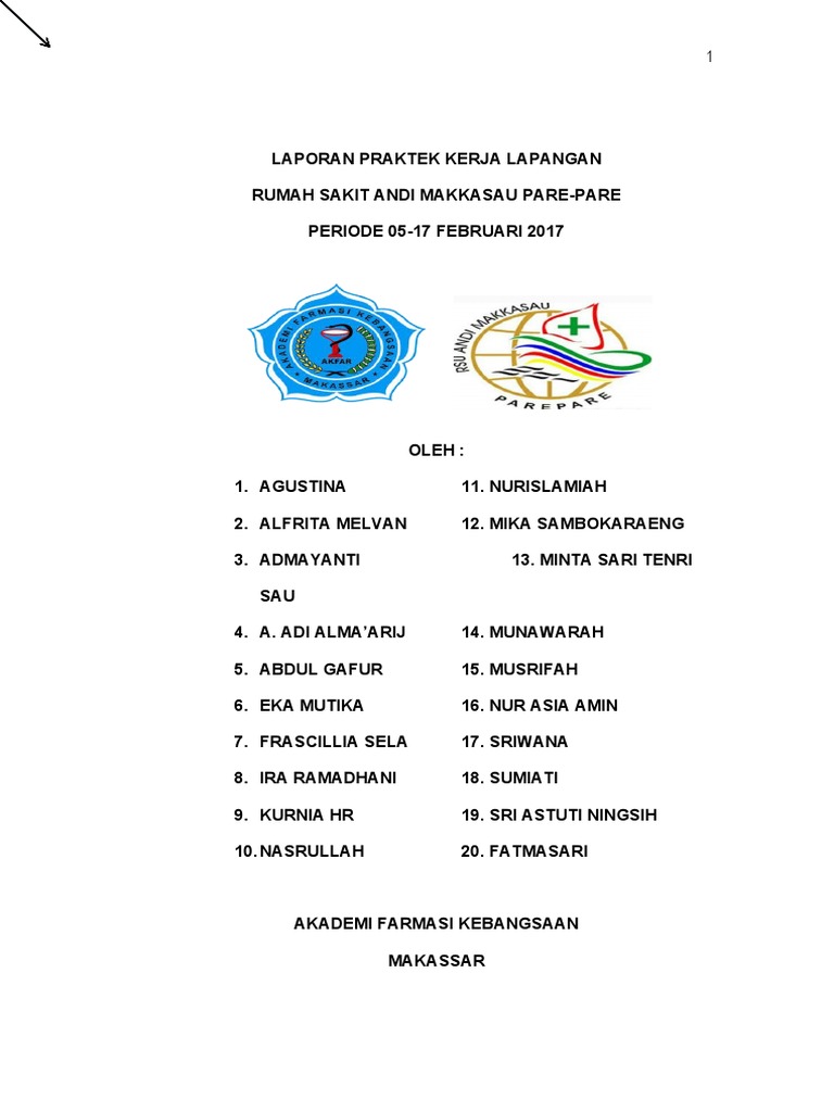 Laporan PKL RS Andi Makkasau Parepare | PDF