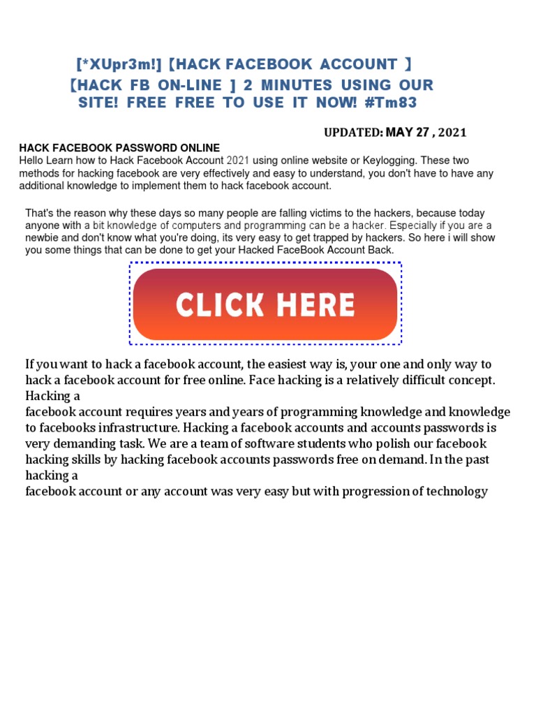 【Hack Fb On-Line) 2 Minutes Using Our | PDF | Facebook | Security Hacker