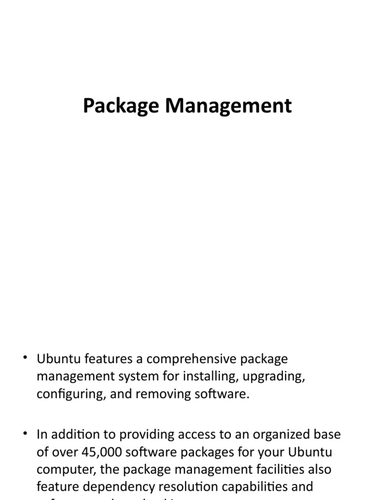 Package Management | PDF | System Software | Computer Science