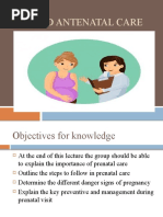 Antenatal Care Card | PDF | Gynaecology | Sexual Reproduction
