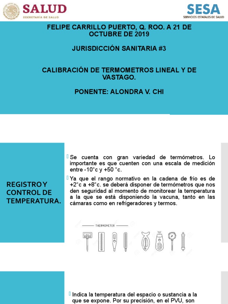 Calibracion de Termometro Lineal y de Vastago. | PDF | Calibración ...