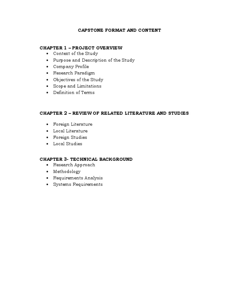 Capstone Format and Content | PDF