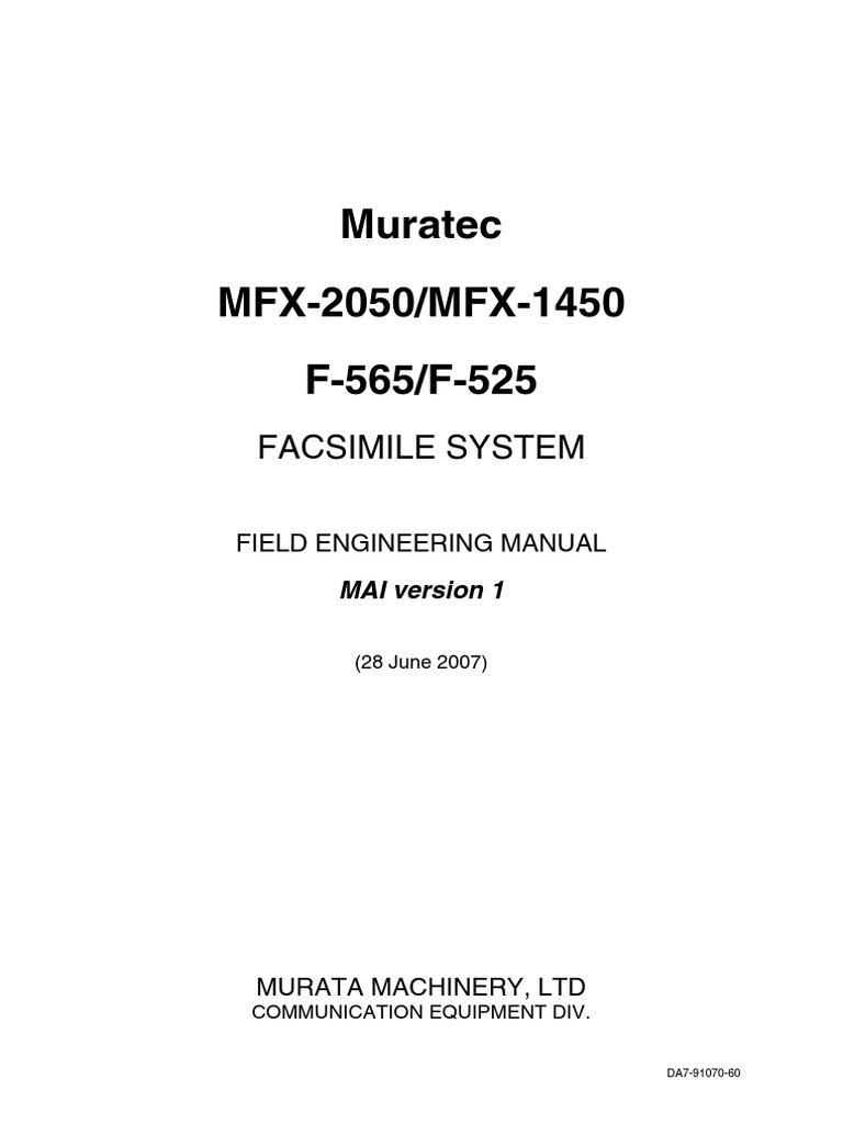 Muratec 1450d | PDF
