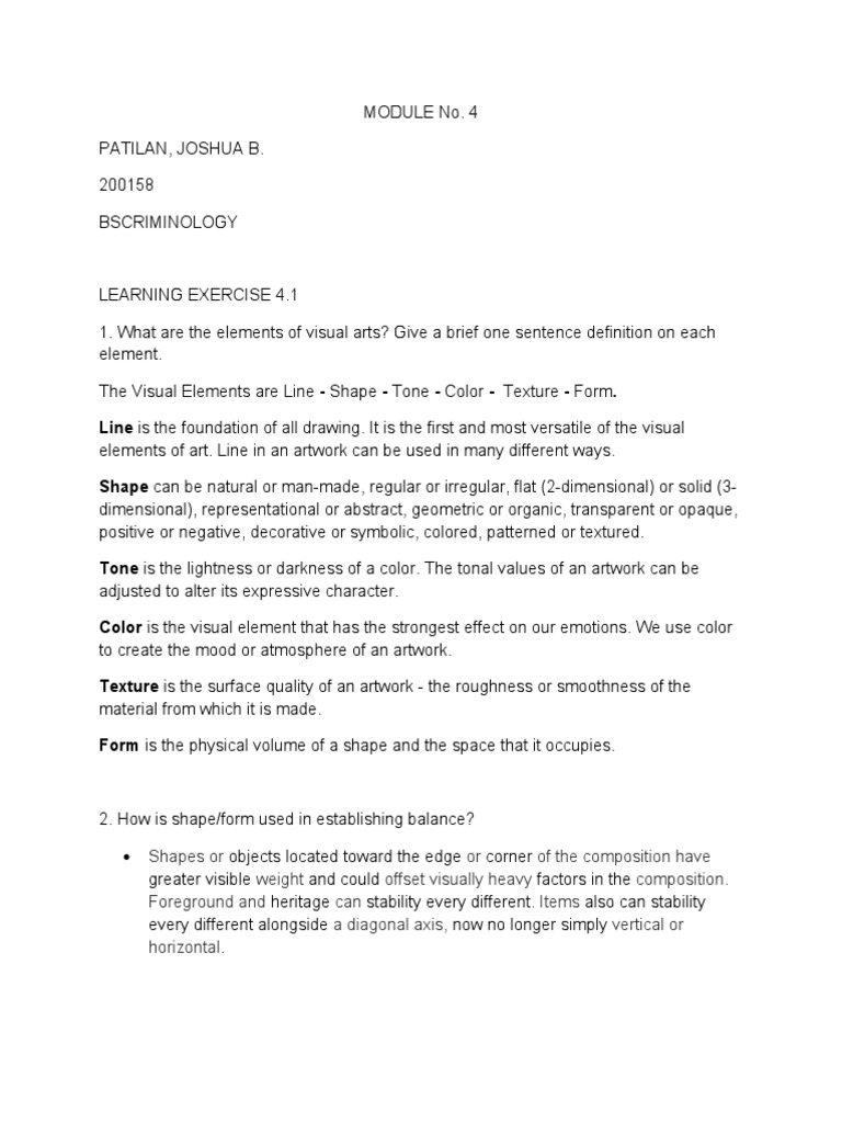 Artapp Module No. 4 | Download Free PDF | Composition (Visual Arts) | Shape