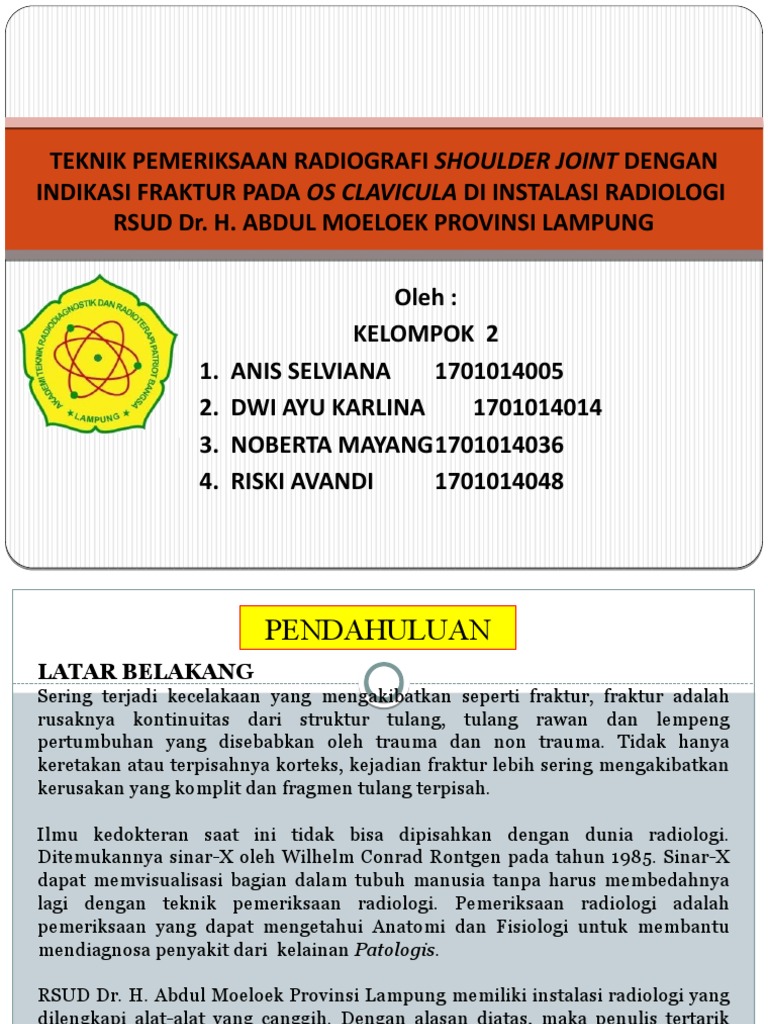 Teknik Radiografi Fraktur Clavicula | PDF | Sains & Matematika ...