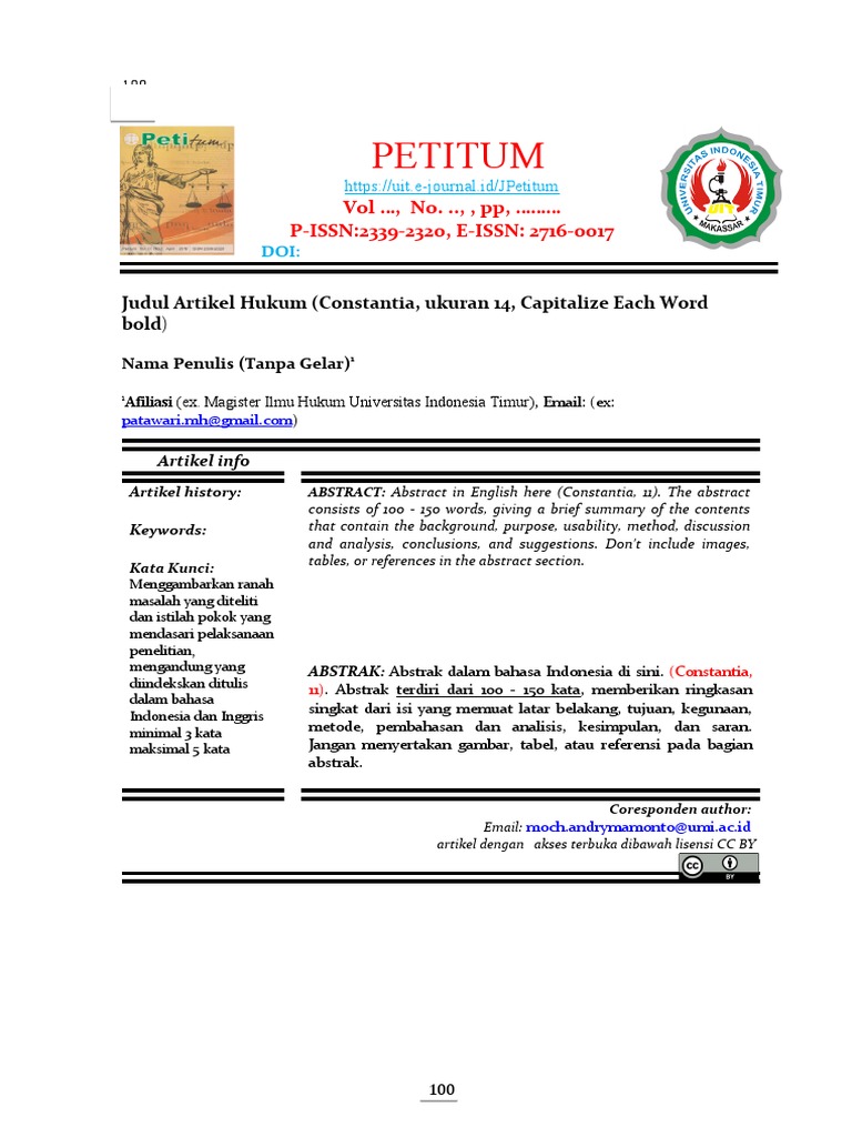 Template PETITUM | PDF